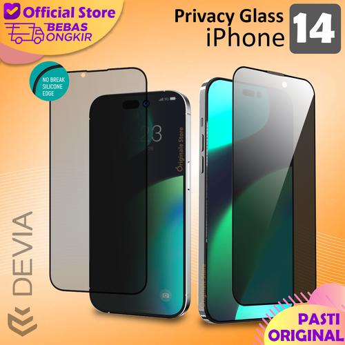 Jual Tempered Glass Anti Spy iPhone 14 Pro Max Plus Devia Privacy Screen - Privacy, 14 Plus ...