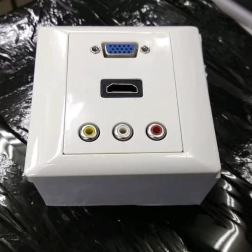 Jual Face Plate HDMI VGA 3 RCA Wall Plate mirip Howell - Kab. Tangerang ...