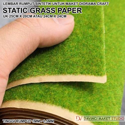 Jual Lembar Rumput Statis Kecil 25 Alas Maket Diorama Miniatur ...