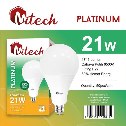 Jual Lampu Led MiTech Platinum 5w 7w 9w 12w 15 w 18Watt 21 Watt Garansi ...