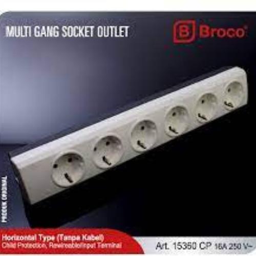 Jual STOP KONTAK stopkontak TERMINAL 6 LUBANG 15360 NCP BROCO - Kab. Cirebon - mitra cahaya ...