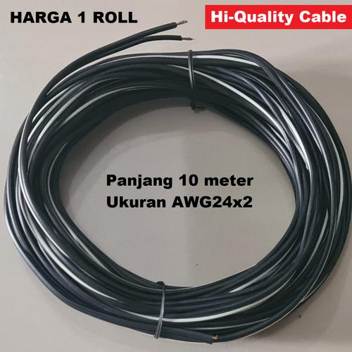 Jual Kabel Listrik Serabut Tembaga Roll Panjang 10m 2x24 AWG-24 AC/DC LED - Kota Bekasi ...