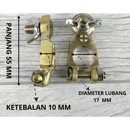 Jual KEPALA AKI KUNINGAN N70 (+-) / KEPALA ACCU N70 / TERMINAL AKI ...