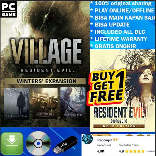 Jual RE 8 Resident Evil Village DELUX + RE 7 BIOHAZARD GOLD ORIGINAL PC ...
