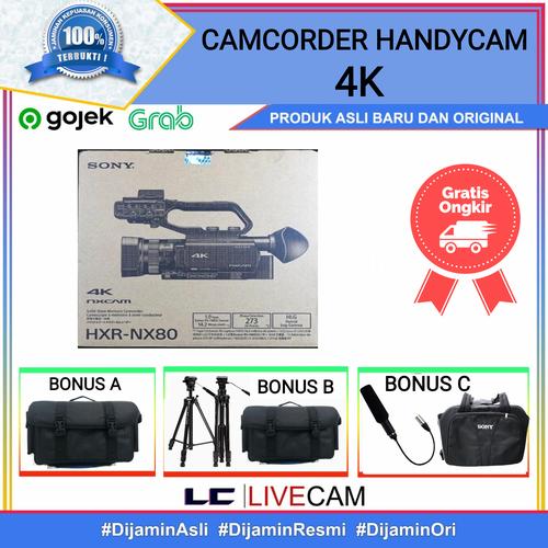 Jual SONY HXR-NX80 4K NXCAM / CAMCORDER SONY HXR-NX80 HDR FAST HYBRID ...