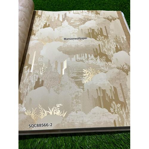 Jual Wallpaper Dinding Emas Silver City Kota Hutan View Metalik 15M ...