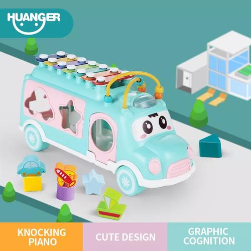 Promo Mainan Baby Bus Music Shape Sorting Puzzle Xylophone Musik Mobil ...