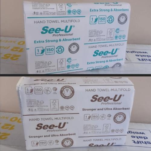 Jual Tisu See-U Profesional Hand Towel Multifold Premium putih 150 ...