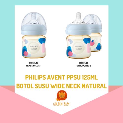 Jual Philips Avent Natural PPSU Bottle 125ml | Botol Susu Wide Neck Natural - SINGLE PPSU 125 ...