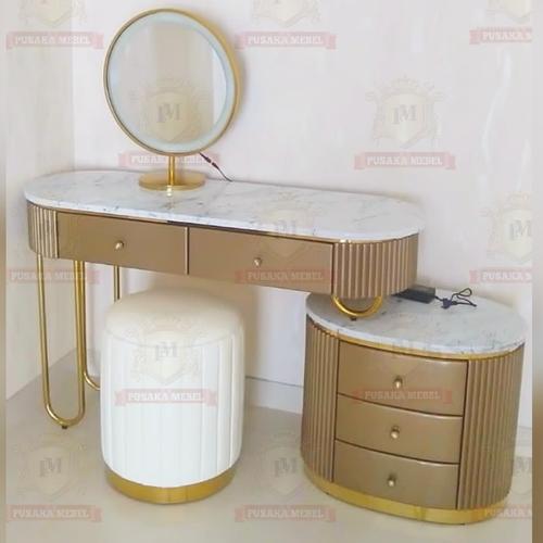 Jual meja cermin rias minimalis modern, meja rias duco top marmer ...