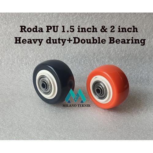 Jual Roda PU 2 inch +Bearing Wheel Only - WO Polyurethane - 2 inch ...