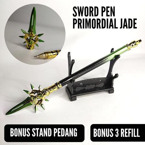 Jual Sword pen viral Pulpen Pedang keren Genshin Impact Primordial Jade ...