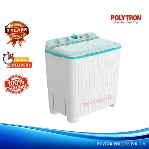 Jual POLYTRON Mesin Cuci 2 Tabung 9 KG PWM 9076 Water Select Cuci ...