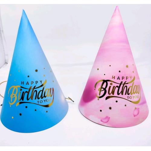 Jual Topi Happy Birthday Kerucut HBD Gradasi Polos 32 Pink - Kota ...
