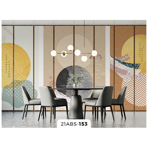 Jual Wallpaper Dinding Custom Mural Abstrak Geometri Japan Style ...