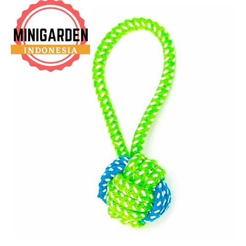 Jual MAINAN BOLA TALI GIGITAN HEWAN PET TOY ROPE BALL LATIH KEKUATAN ...