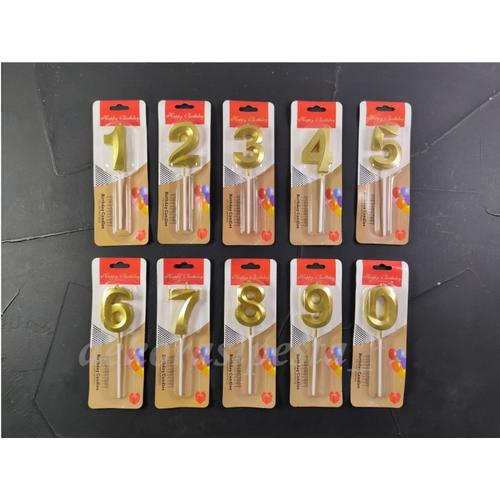 Jual Lilin Ulang Tahun Angka 0 - 9; Warna Gold; Diamond - 2 - Kota ...