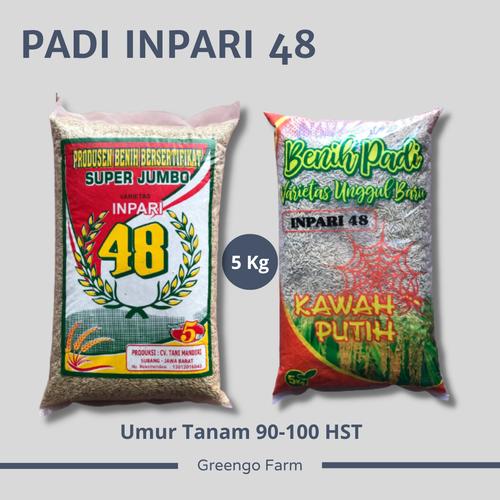 Jual Benih Padi Inpari 48 tahan blast Kemasan 5Kg Label Ungu - Kawah ...