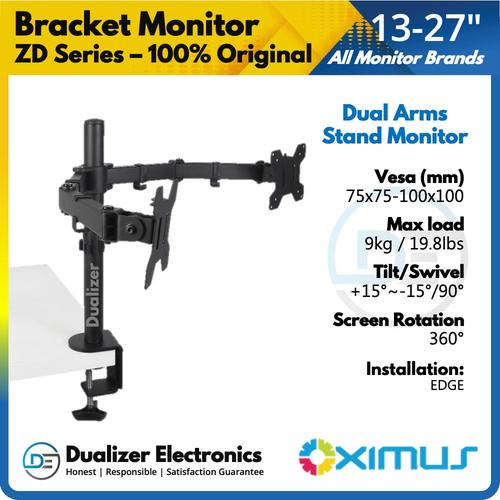 Jual Bracket Monitor Dual Arm Stand Monitor Desk Mount - Jakarta Utara ...
