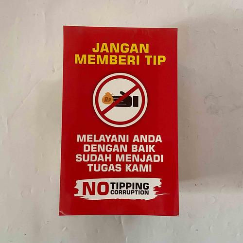 Jual Sticker Dilarang Memberi Tip, Sticker Anti Korupsi - Kab. Sleman ...
