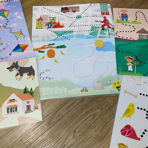 Jual wipe and clean paper dot to dot tracing prasekolah latihan tangan ...