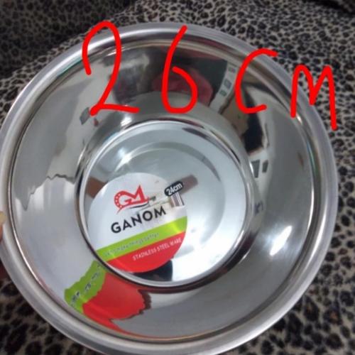 Jual baskom stainless korea mixing bowl tebal GANOM 26CM - ukuran 30cm ...
