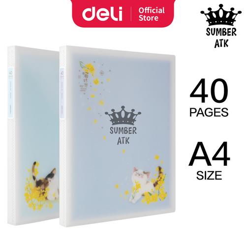 Jual Deli File Map Buku A4 30/40/60 Halaman Desain Kartun 72607 72608 ...