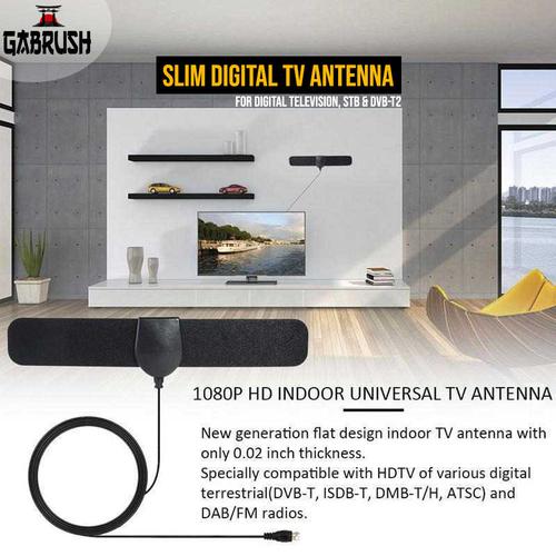 Jual Antena TV Digital Slim Universal STB DVB T2 High Gain Antenna ...