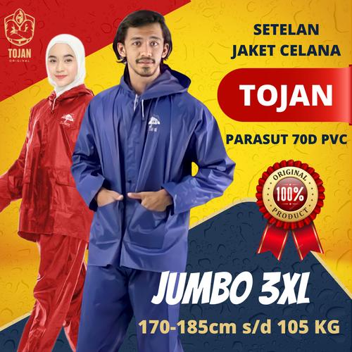 Jual Jas Hujan Pria Wanita Mantel Hujan Jas Ujan Dewasa TOJAN BESTSELLER - BIRU BLUE, XXL - Kab ...