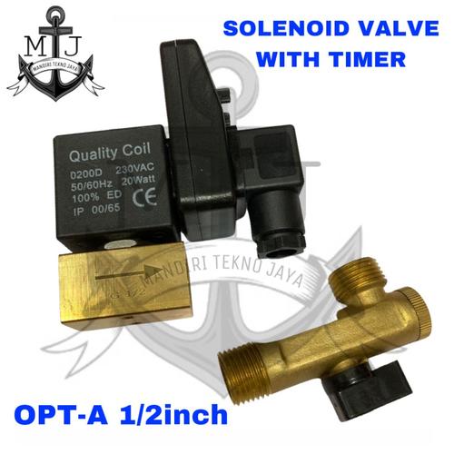 Jual auto drain valve timer solenoid timer drat 1/2 inch - Jakarta ...