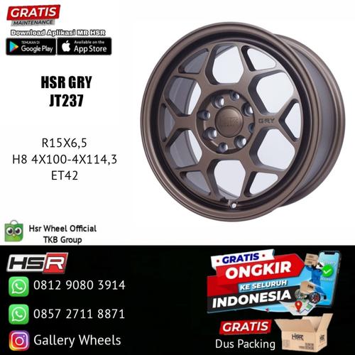 Jual Velg Mobil HSR GRY ( JT237 ) Original Ring 15 Velg HSR GRY R15 ...