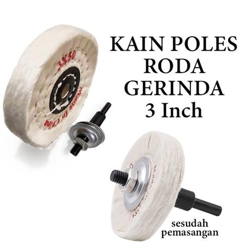 Jual KAIN POLES RODA GERINDA Angle Grinder Polishing Wheel 3 INCH - KAIN PO - Kain Poles Roda ...