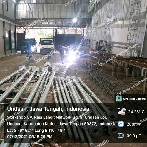 Jual Tiang Monopole panjat hot dip galvanized SNI 12 meter dan ancor ...