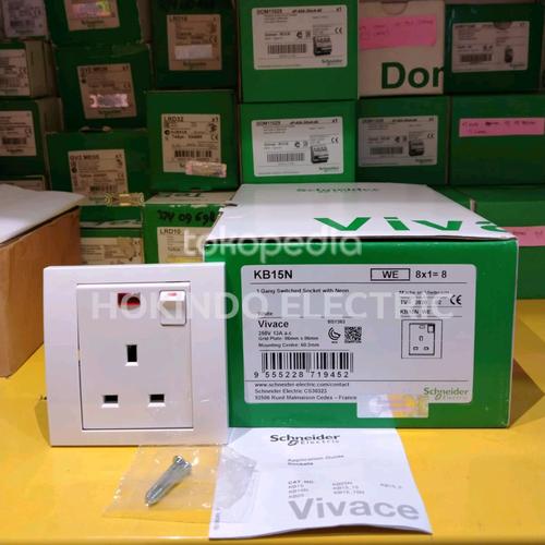 Jual SCHNEIDER VIVACE KB15N STOP KONTAK AC KB15N KAKI 3 SNI ORIGINAL ...