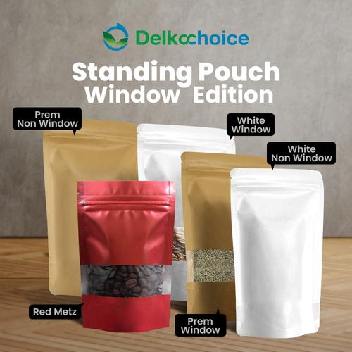 Jual Standing Pouch Window Metalize/Kemasan Klip Makanan Premium Window ...