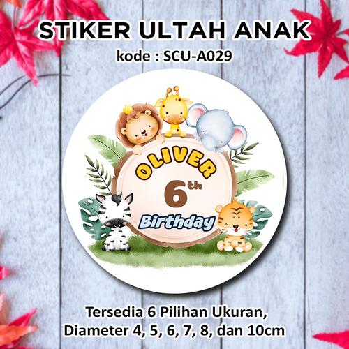 Jual STIKER ULTAH ANAK HEWAN RIMBA CUTE JUNGLE ANIMALS STICKER ULANG ...