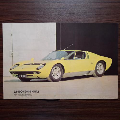 Jual Poster Jadul LAMBORGHINI MIURA 1972 Wall Decor Iklan Mobil Sport ...