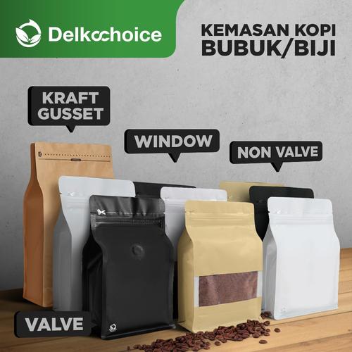 Jual Kemasan Kopi/Kemasan Biji Bubuk Kopi/ Standing Pouch Flat Bottom ...