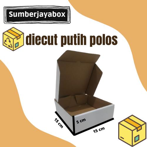 Jual Kardus Packing/Dus Box Pizza Diecut ukuran 15x15x5 Putih Polos ...