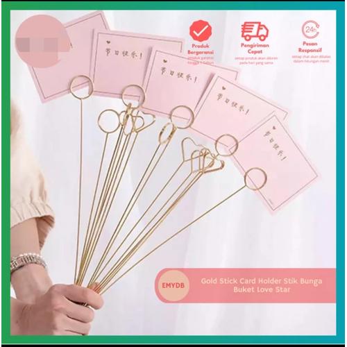 Jual stick kartu ucapan besi satuan hati atau bulat 33 cm - hati - Kota ...