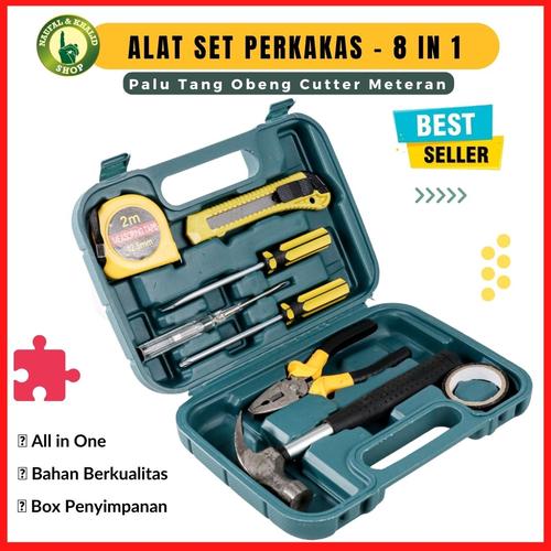 Jual alat set perkakas palu tang obeng cutter meteran 8 in 1 OnnFang PE ...