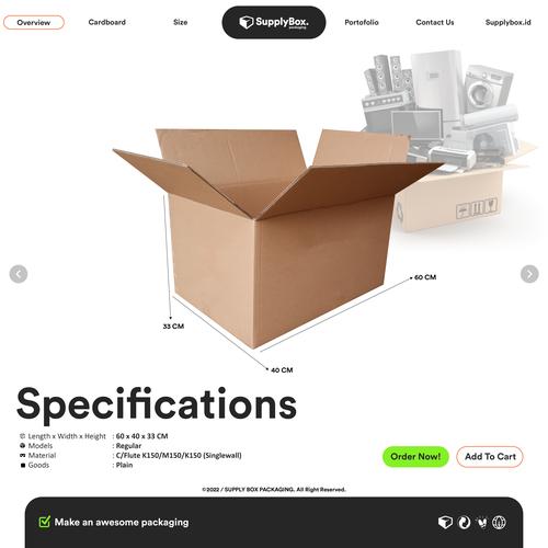 Jual KARDUS BOX PACKAGING 60 x 40 x 33 CM | Kardus | Cardboard - Kab ...