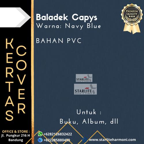 Jual Kertas Cover Balacron Baladek Capys - Bahan PVC - Navy Blue - Kota ...