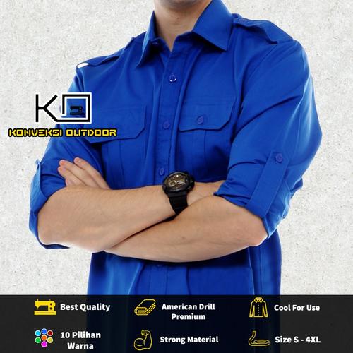 Jual BAJU KEMEJA PDL OUTDOOR INDOOR LENGAN PANJANG Seragam PDH Dinas ...