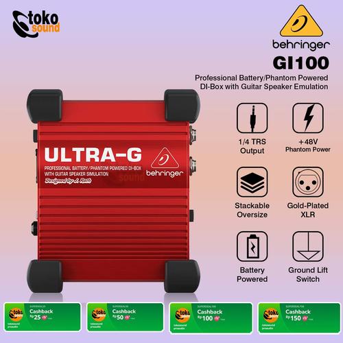 Jual Behringer GI100 Ultra G 1 channel Active Guitar Direct Box ...