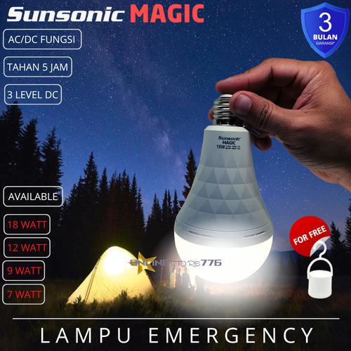 Jual Lampu Emergency Sunsonic Magic LED 9 12 18 Watt 3 Mode - 7 ...