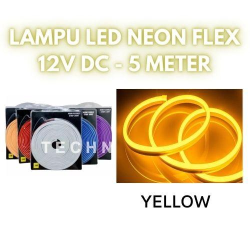 Jual LAMPU NEON FLEX YELLOW / KUNING DC 12V 5M LED STRIP FLEXIBLE 5 ...
