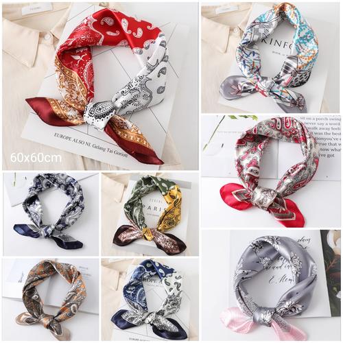 Promo Syal Sutra 60x60 Syal silk syal leher syal tas scraf aksesoris ...