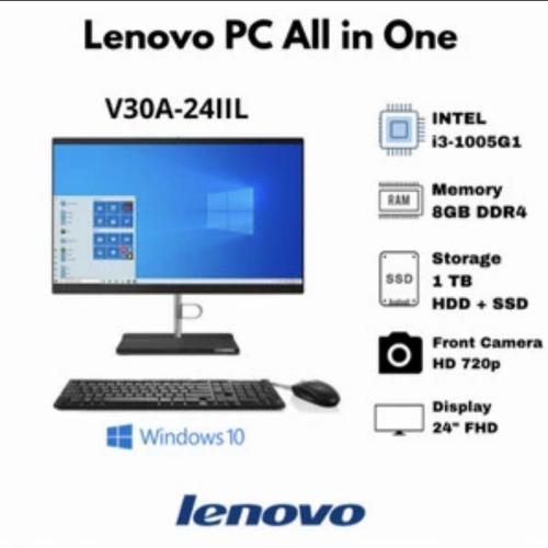 Jual PC AIO Lenovo V30A-24IIL Intel Core i3-1005G1 4GB SSD 512GB ...