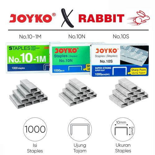 Jual Staples Isi Stapler Refill Stapler Joyko No. 10 1 Box 1000 Pcs ...